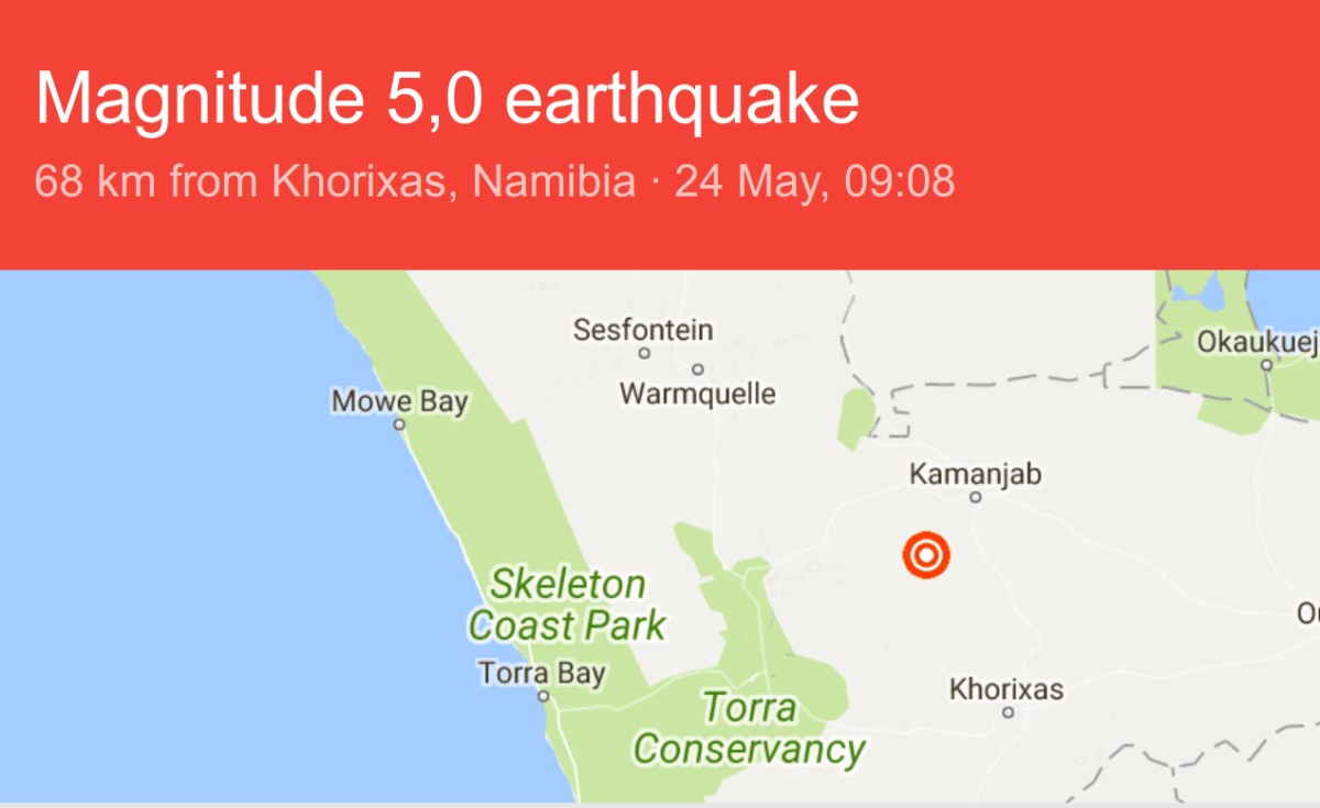 Namibia: Earthquake Recorded in Kunene - allAfrica.com